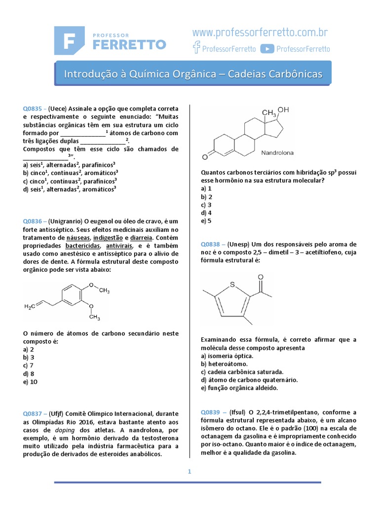Organica 2 | PDF | Substancias químicas | Aromaticidade