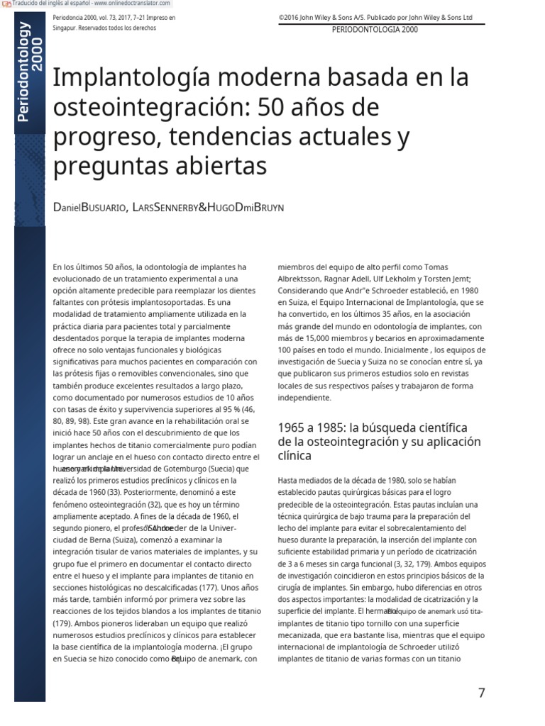 Buser Et Al-2017-Periodontology 2000-2.en - Es | PDF | Ct Scan | Plaqueta