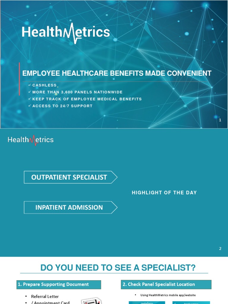 HealthMetrics Outpatient Specialist & Inpatient Admission Employee User ...