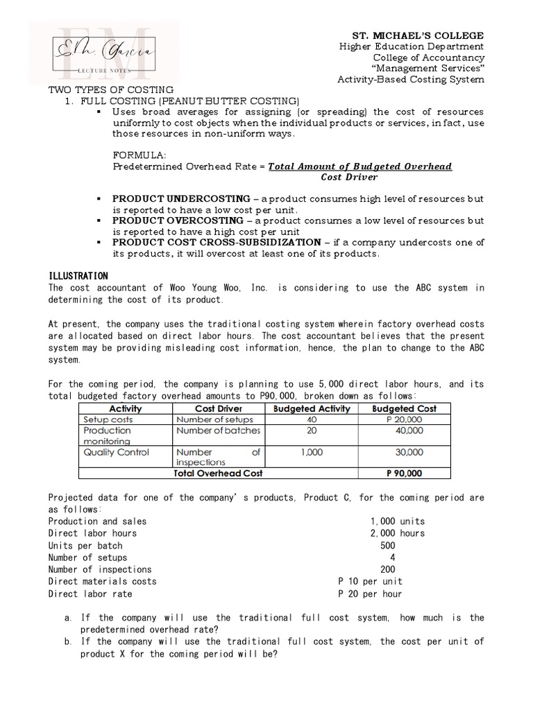 Activity-Based Costing Overview | PDF | Wafer (Electronics) | Cost
