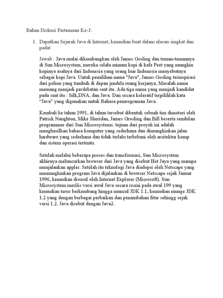 Sejarah dan Struktur Pemrograman Java | PDF | Seni | Komputer