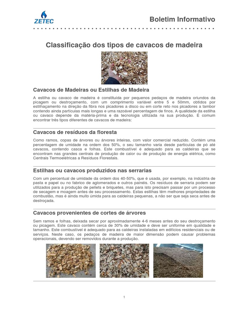 Boletim Informativo - Classificação Cavaco Madeira | PDF | Madeira ...
