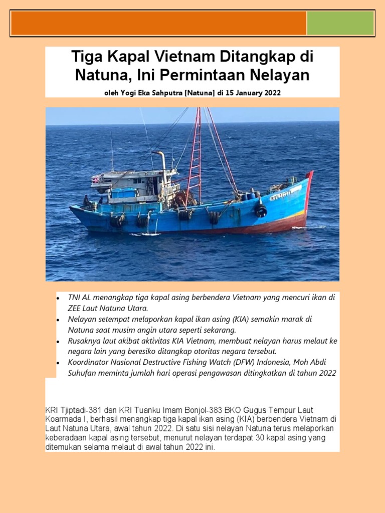 Kapal Vietnam Ditangkap di Natuna | PDF