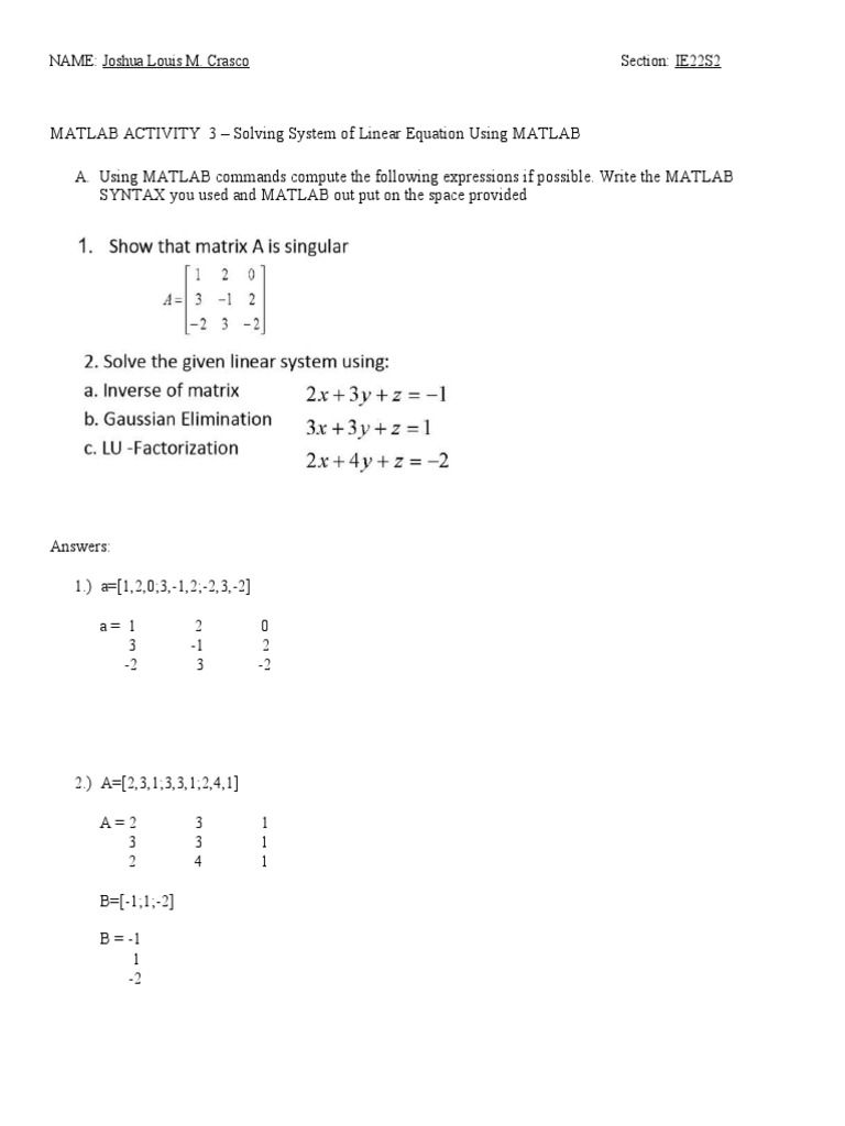 Matlab Activity 3 | PDF | Mathematical Physics | Theoretical Computer ... Matlab Activity 3 | PDF | Mathematical Physics | Theoretical Computer ...
