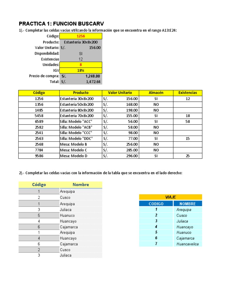 Función Buscarv | PDF