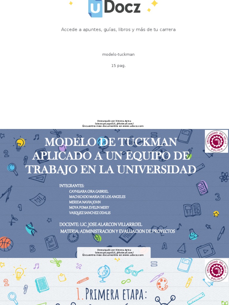 Modelo de Tuckman en Equipos Universitarios | PDF