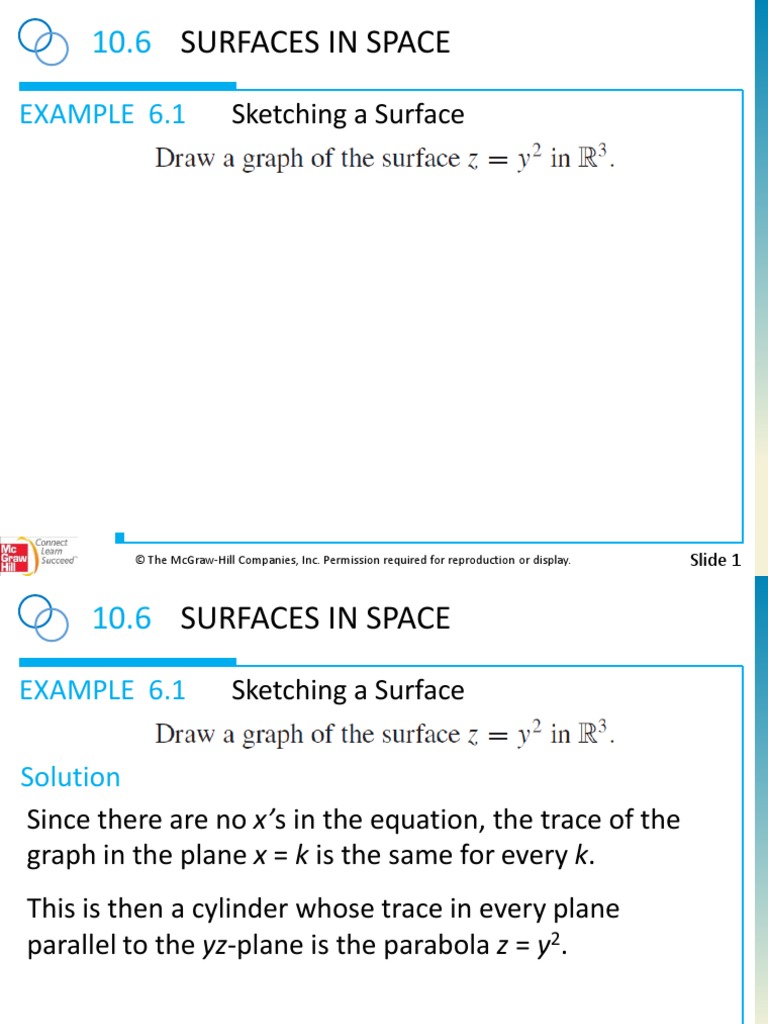 Surfaces in Space: Sketching A Surface | PDF | Ellipse | Algebraic Geometry