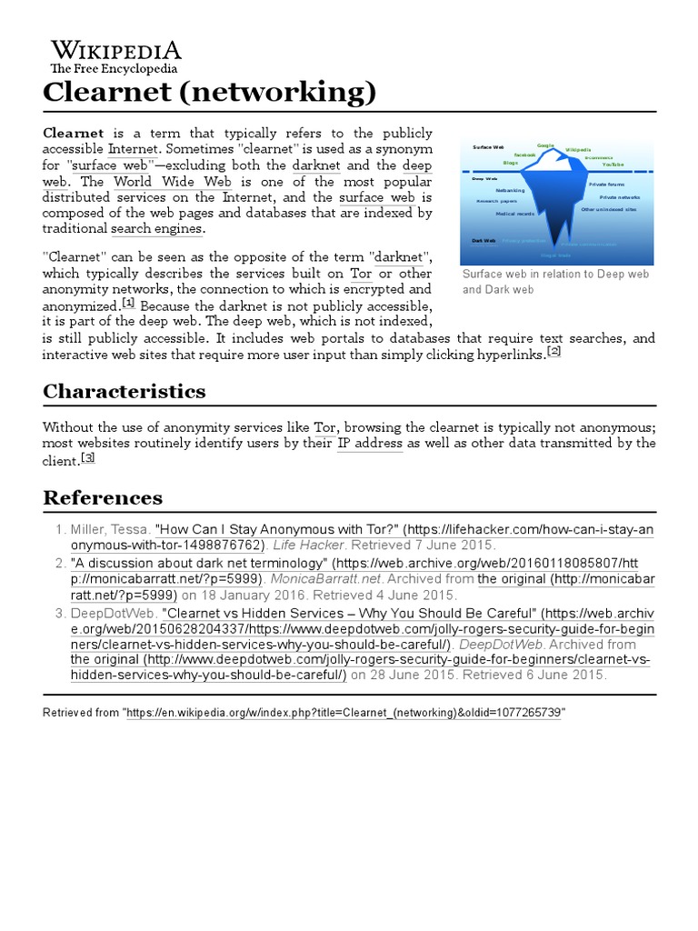 Clearnet (networking) - Wikipedia | PDF