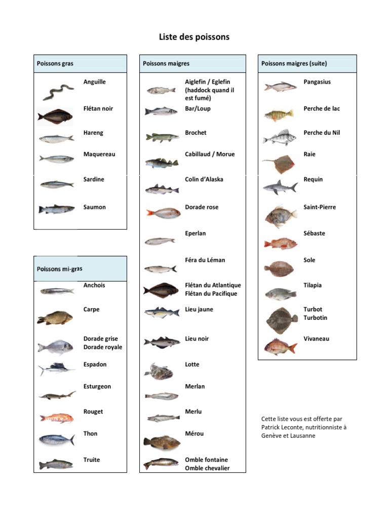 Poisson Maigre En 6 Lettres