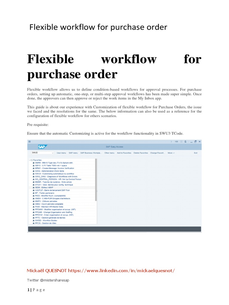 Flexible Purchase Order Workflow Guide | PDF