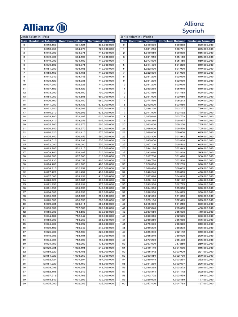 Tabel Kontribusi AlliSya HANDAL | PDF