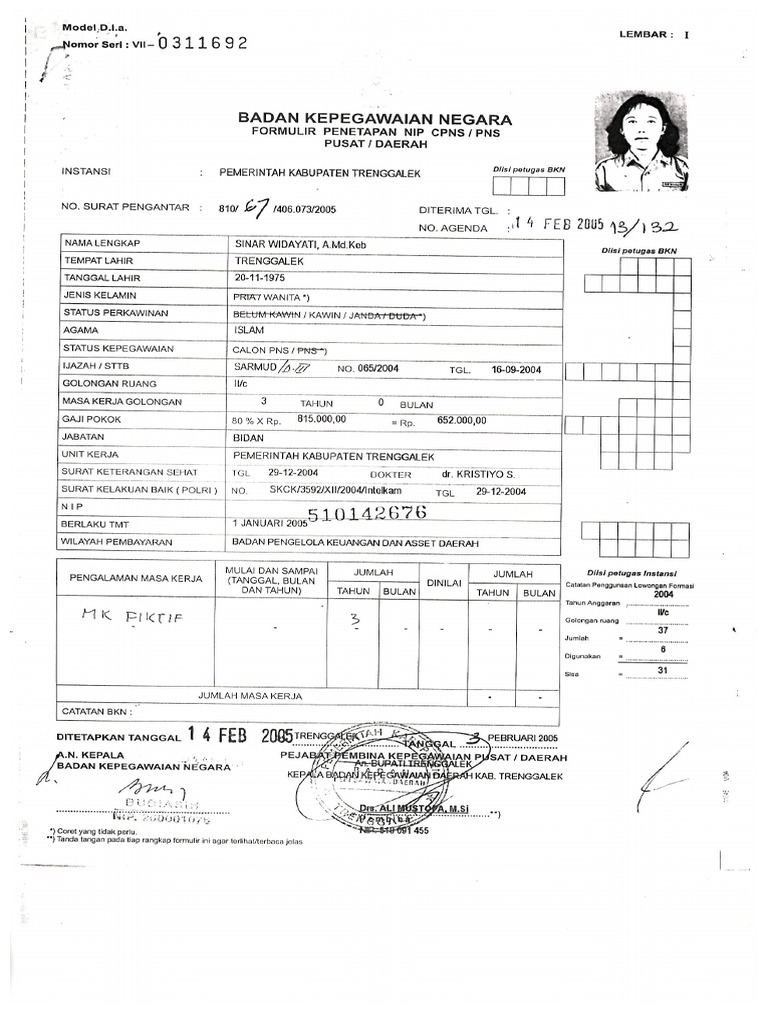SK Penetapan Nip | PDF