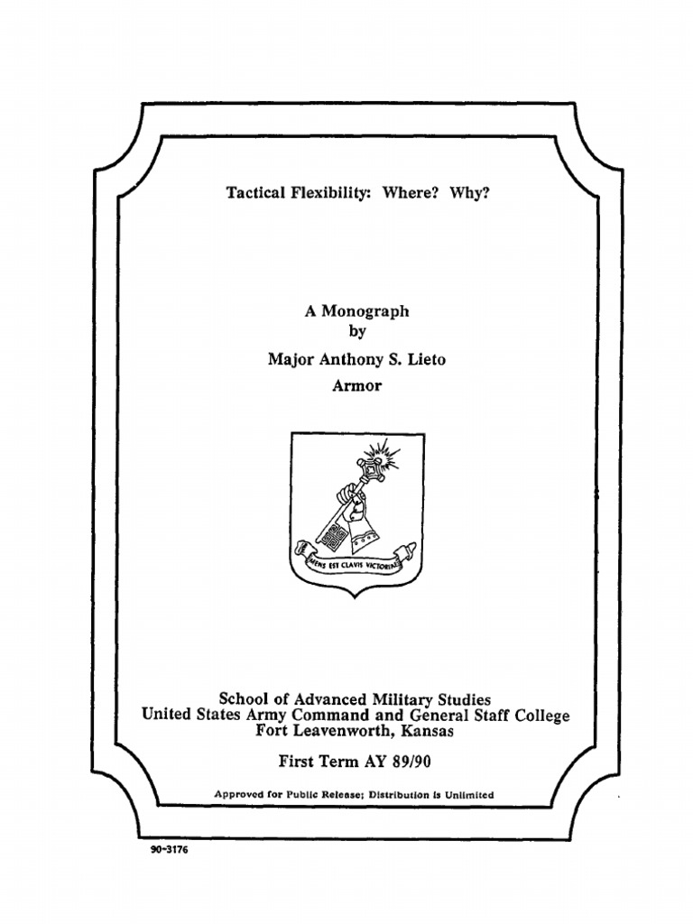 Tactical Flexibility | PDF | Division (Military) | Regiment
