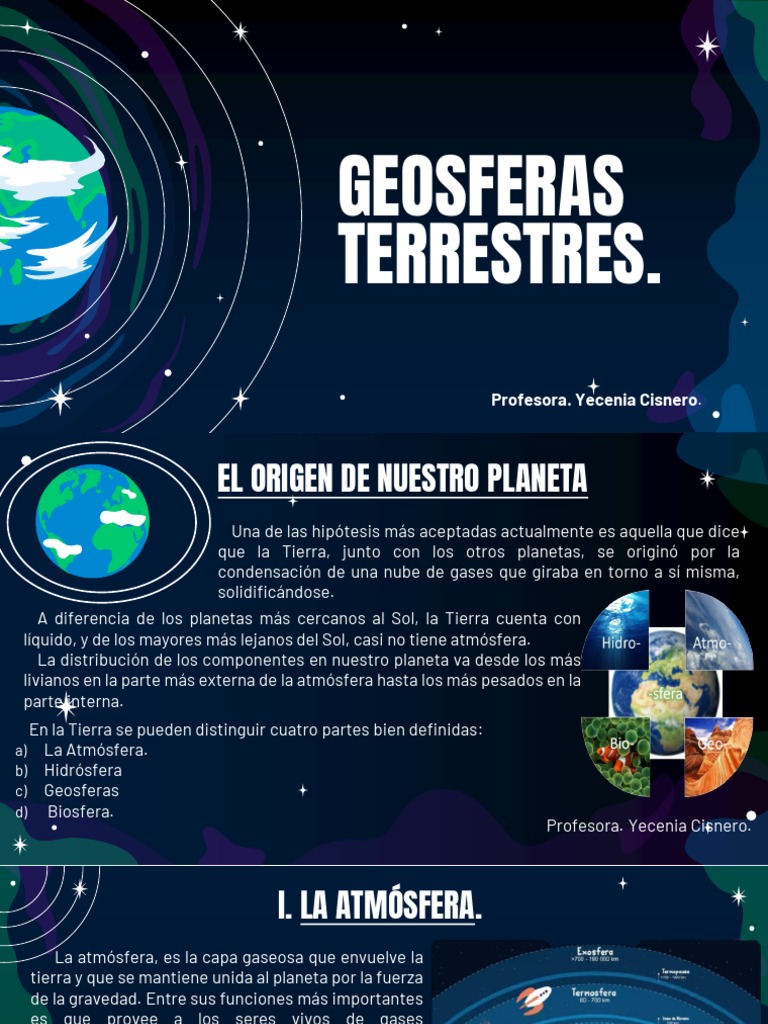 Geosferas Terrestres | PDF | Tierra | Atmósfera