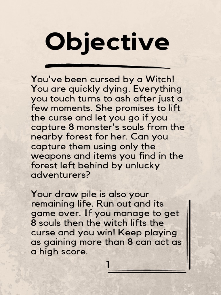 Cursed! Rule Cards | PDF