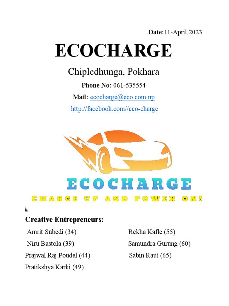 EcoCharge EV Station Business Plan | PDF | Electric Vehicle | Marketing