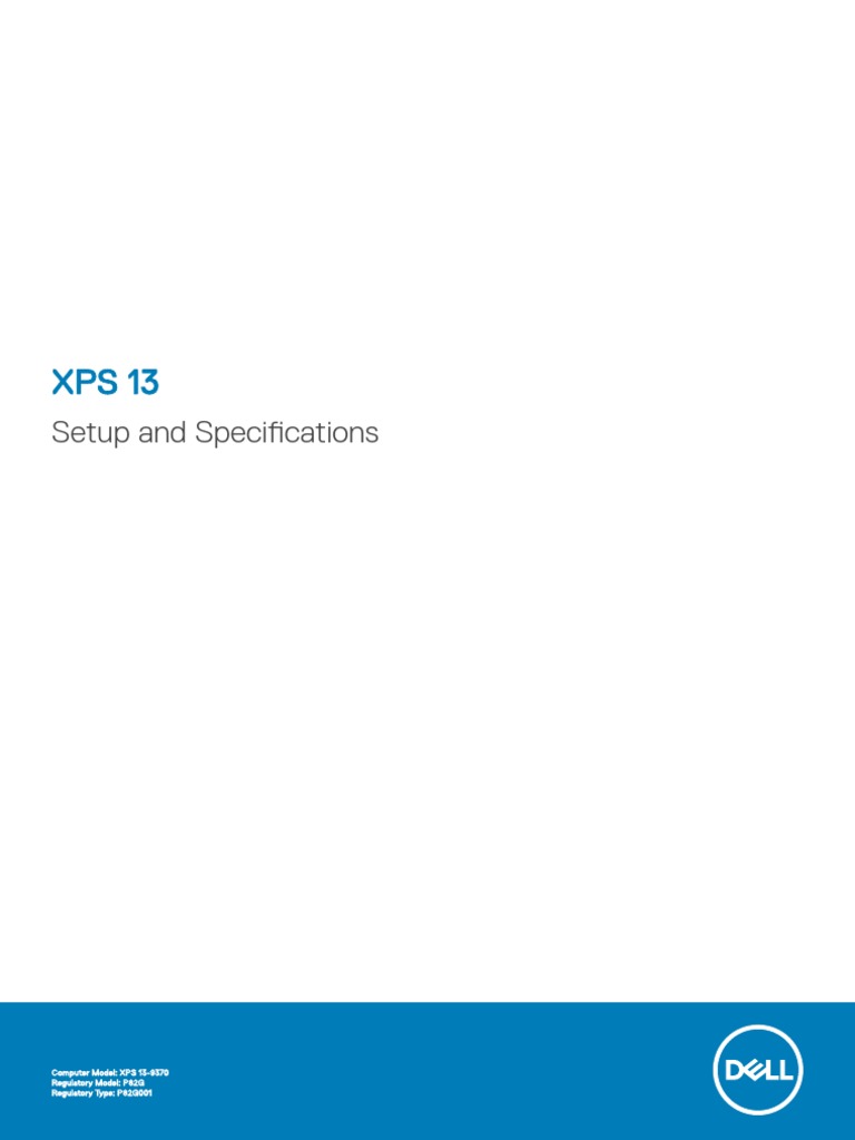Xps 13 9370 Laptop - Setup Guide - en Us | PDF | Usb Flash Drive ...