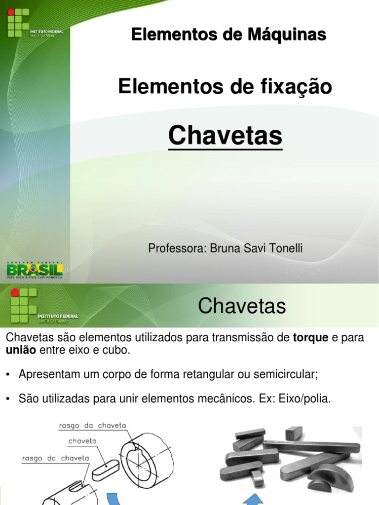 Aula 5 - Chavetas | PDF | Engenharia Mecânica | Mecânica