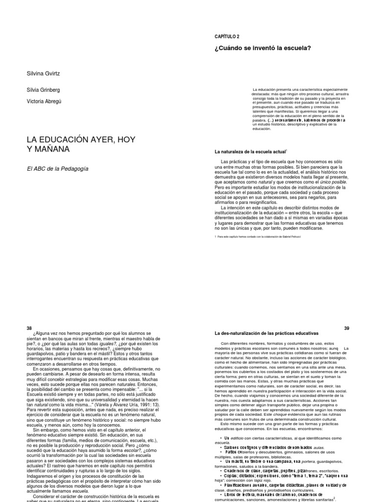 Gvirtz Et Al-Cap2 | PDF | Sociedad | Enseñando