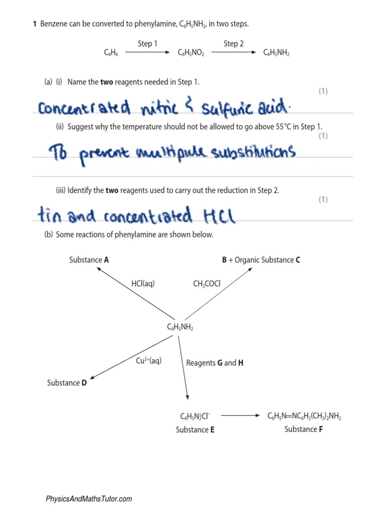 Organic Synthesis 1 QP Answered | PDF