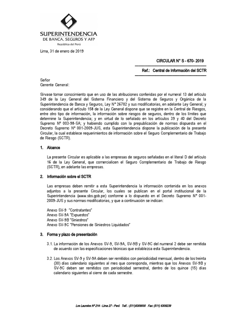 Circular S-670-2019 | PDF | Reaseguro | Seguro