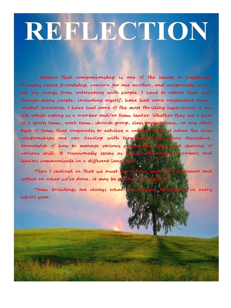 Team Building Reflection | PDF