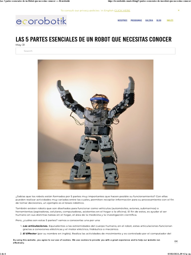 Las 5 Partes Esenciales de Un Robot Que Necesitas Conocer | PDF ...