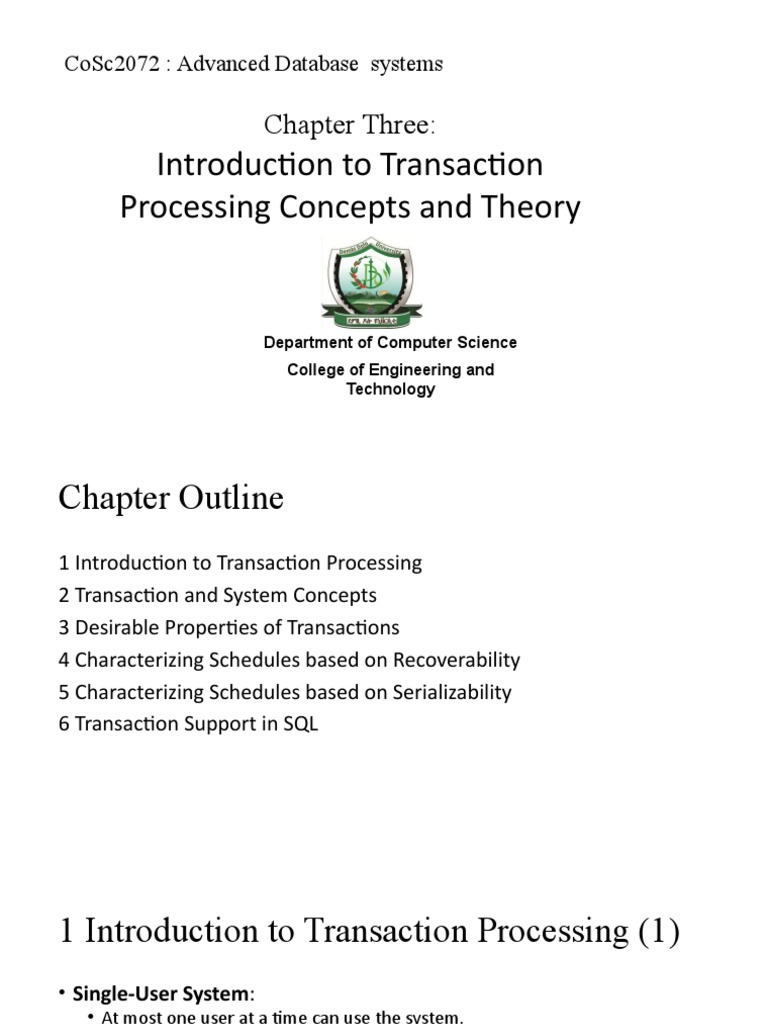 Advanced Database Pdf Database Transaction Information Science