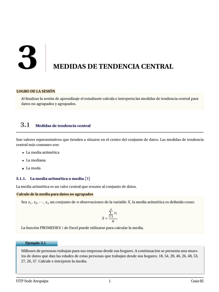 Medidas de Tendencia Central: Guía Práctica | PDF | Mediana | Análisis matemático