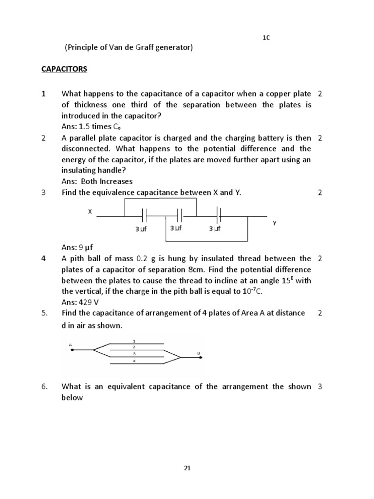 Capacitors | PDF | Capacitor | Electrical Resistivity And Conductivity