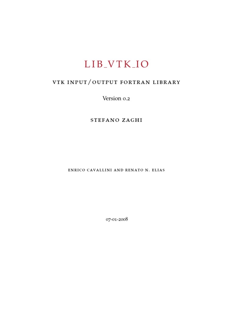 Lib VTK Io Guide | PDF | Library (Computing) | Parameter (Computer Programming)