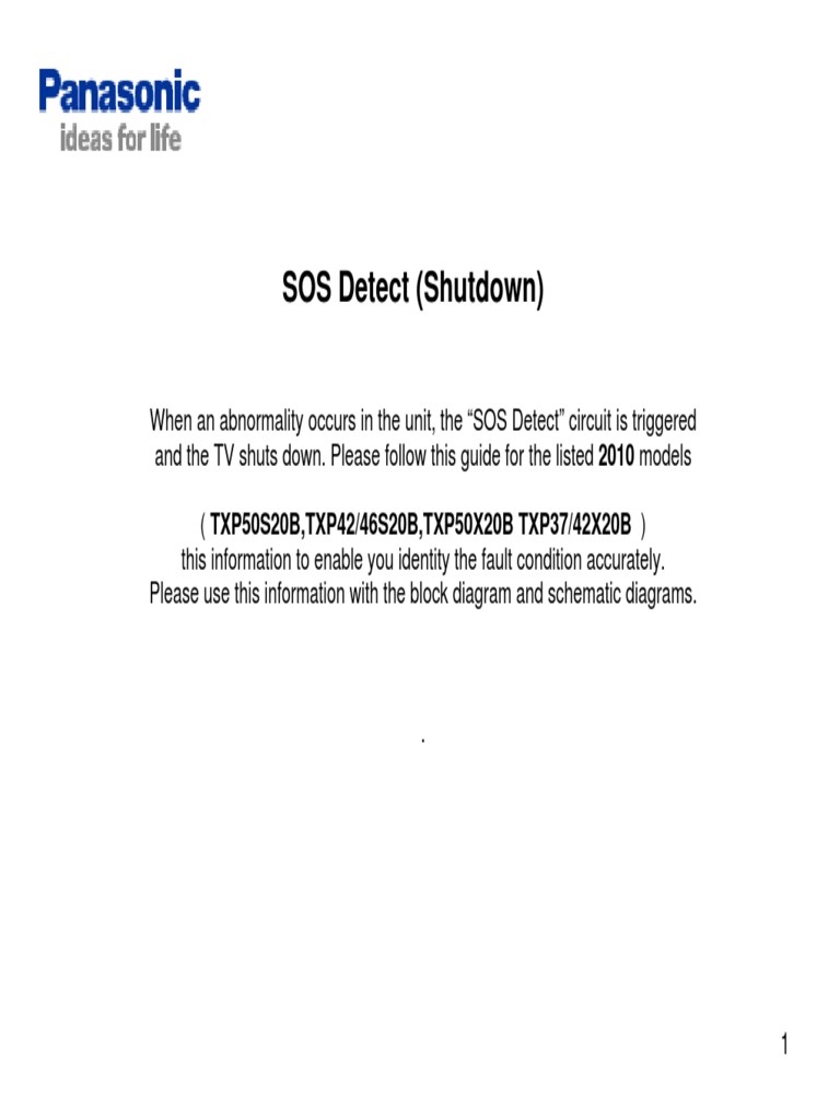 Panasonic txp42x20b Fault Code | PDF | Power Supply | Computer Science