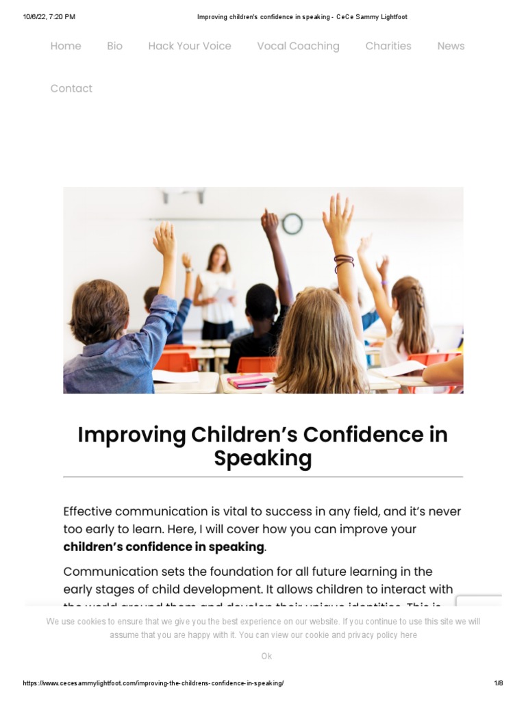 Improving Children S Confidence In Speaking Cece Sammy Lightfoot