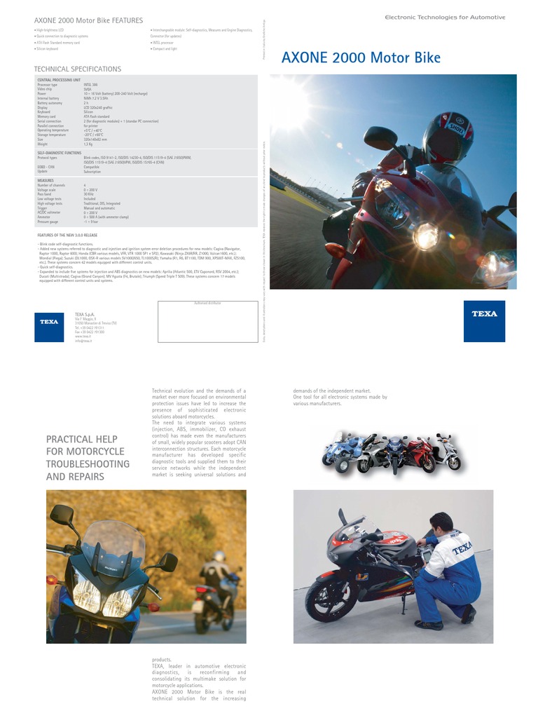 AXONE 2000 Motor Bike FEATURES | PDF | Anti Lock Braking System ...