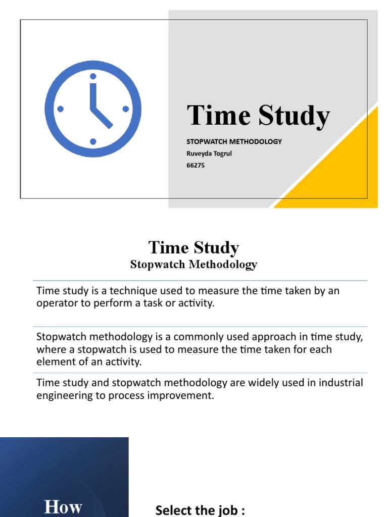 Time Study: Stopwatch Methodology | PDF | Methodology | Data