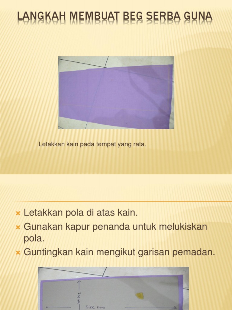 Langkah Membuat Beg Serba Guna | PDF