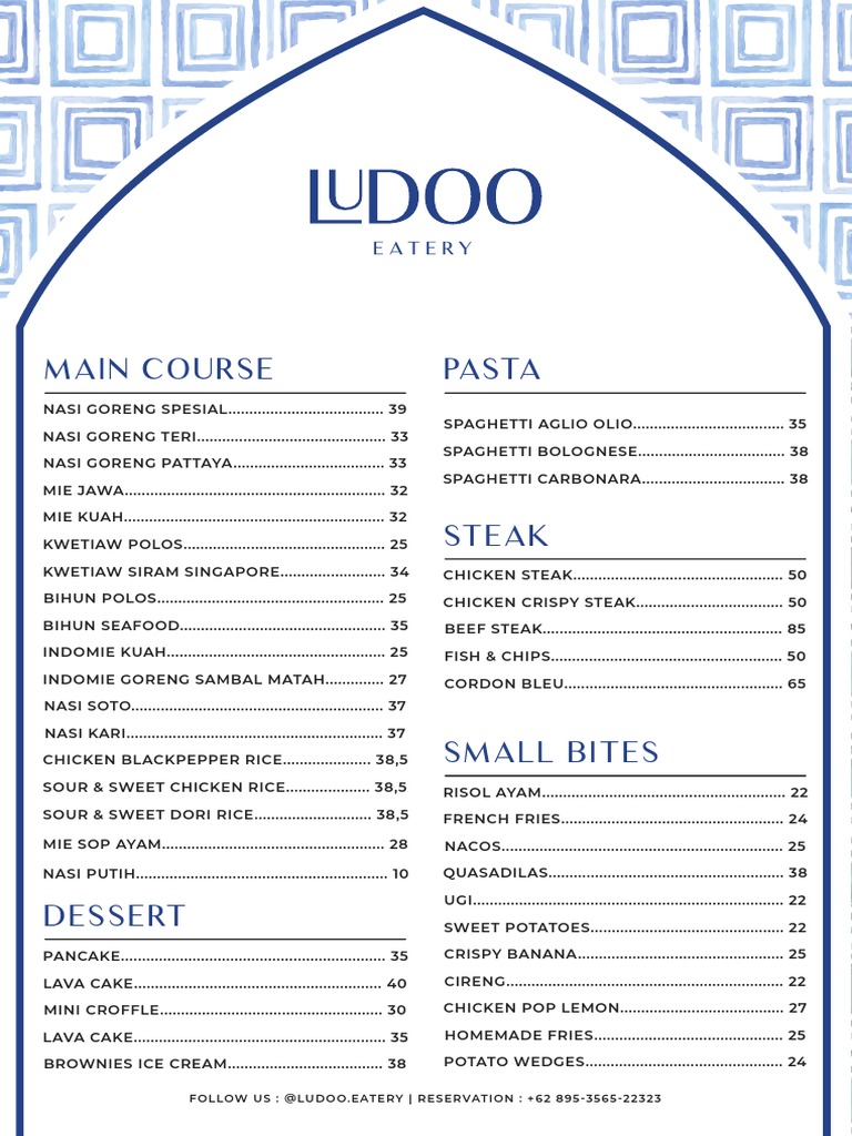 Ludoo Eatery Menu | PDF | Food And Drink | Food And Drink Preparation