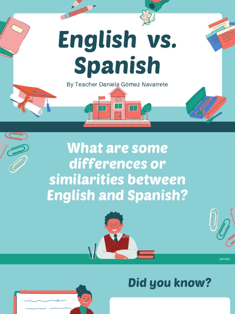 English vs. Spanish | PDF