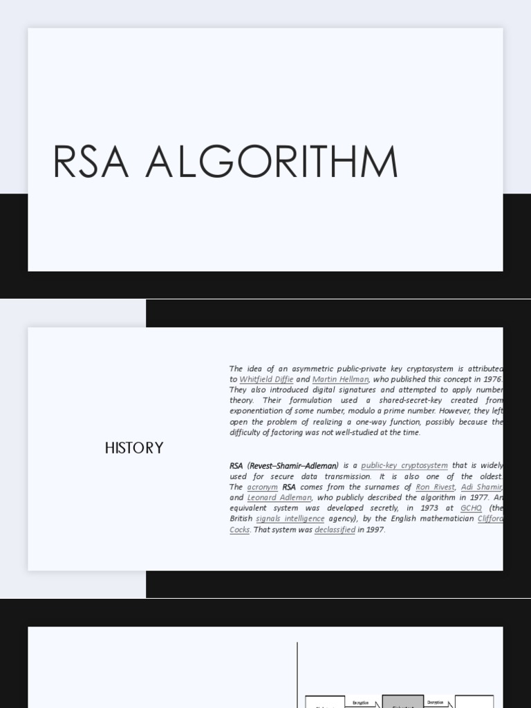 Rsa Algorithm | PDF | Cryptography | Public Key Cryptography