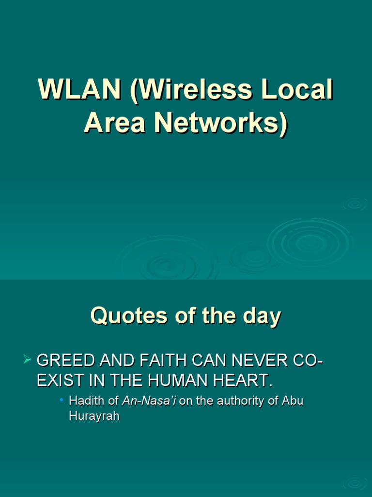 Lecture 12 Data Communication And Computer Network Wirelesslans Pdf