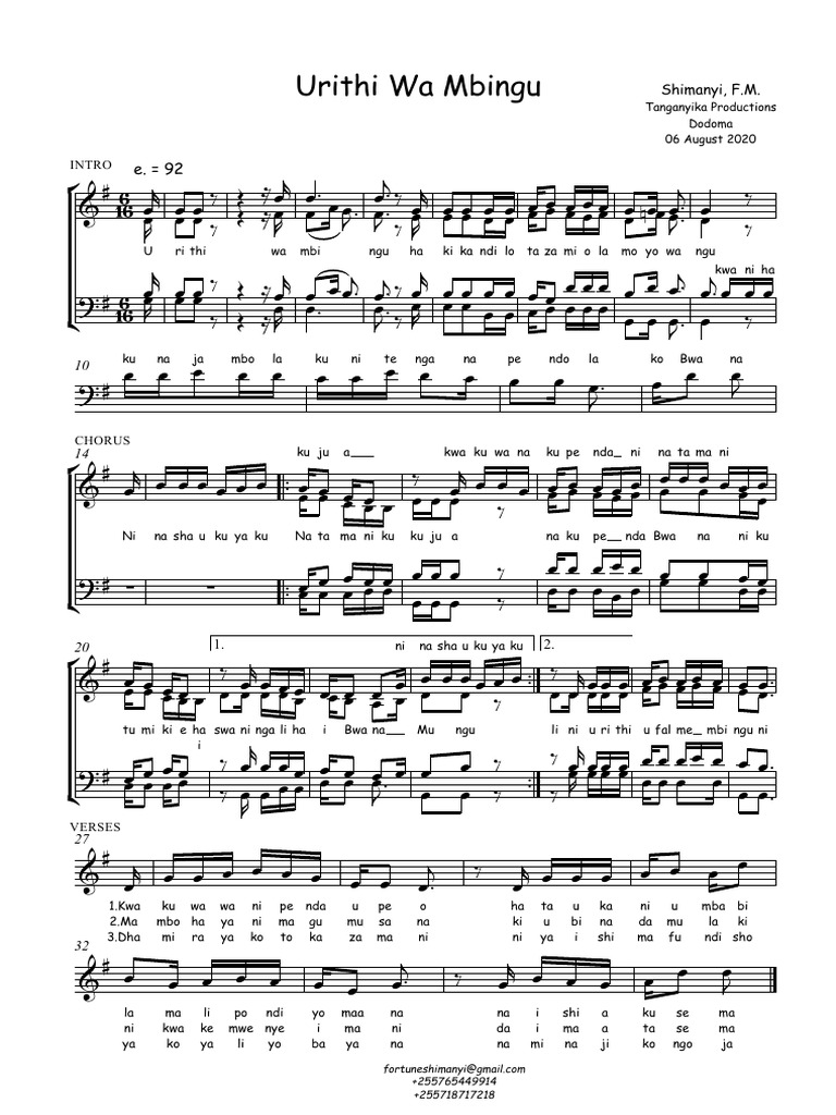 Urithi Wa Mbingu: Shimanyi, F.M | PDF