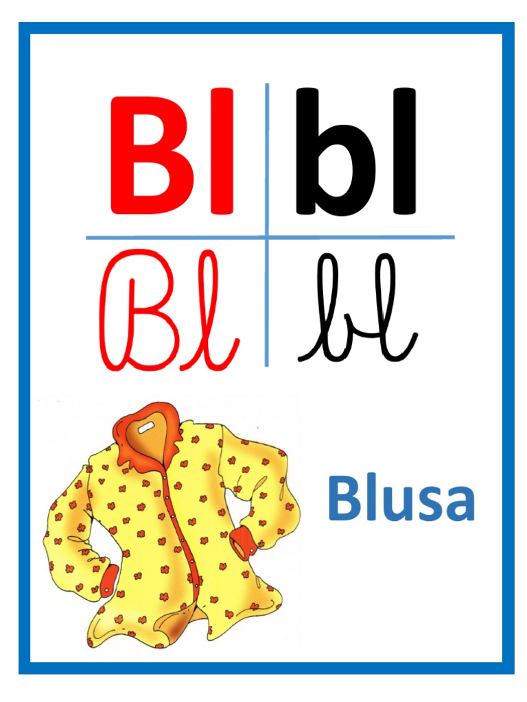 Carteles Grupos Consonanticos Azul | PDF