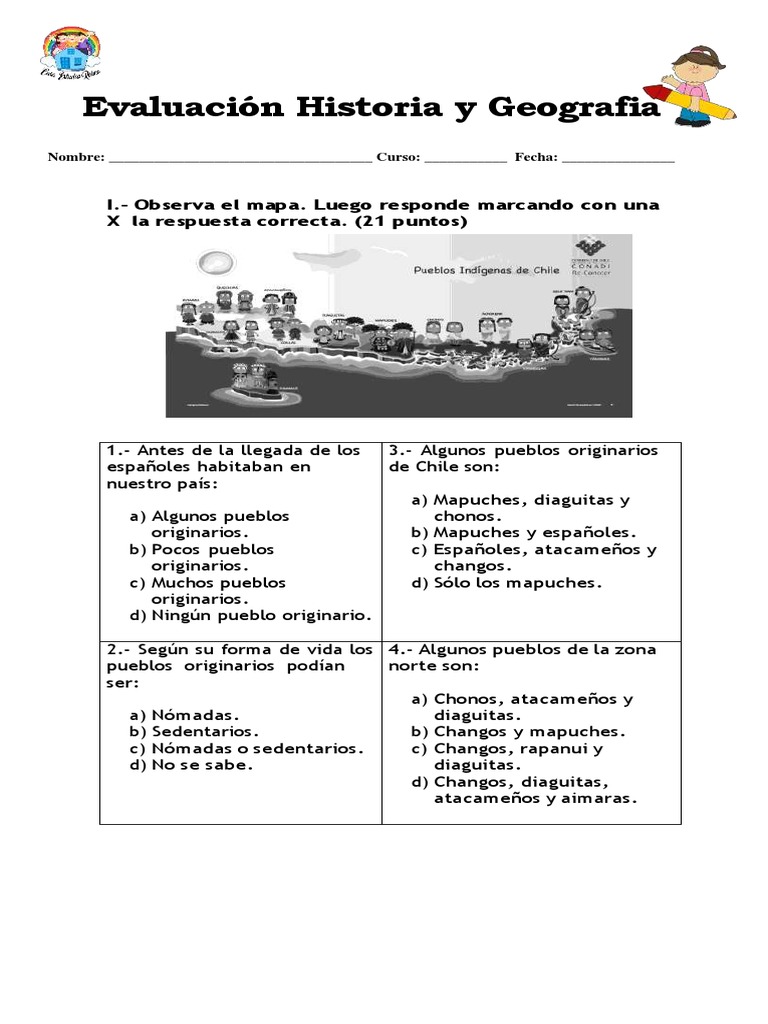Prueba Pueblos Originarios Segundo | PDF | Nómada | Grupos étnicos