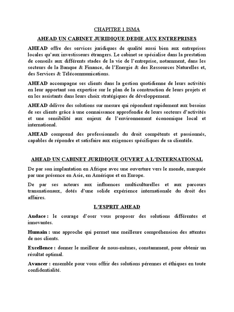 Chapitre 1 Isma | PDF