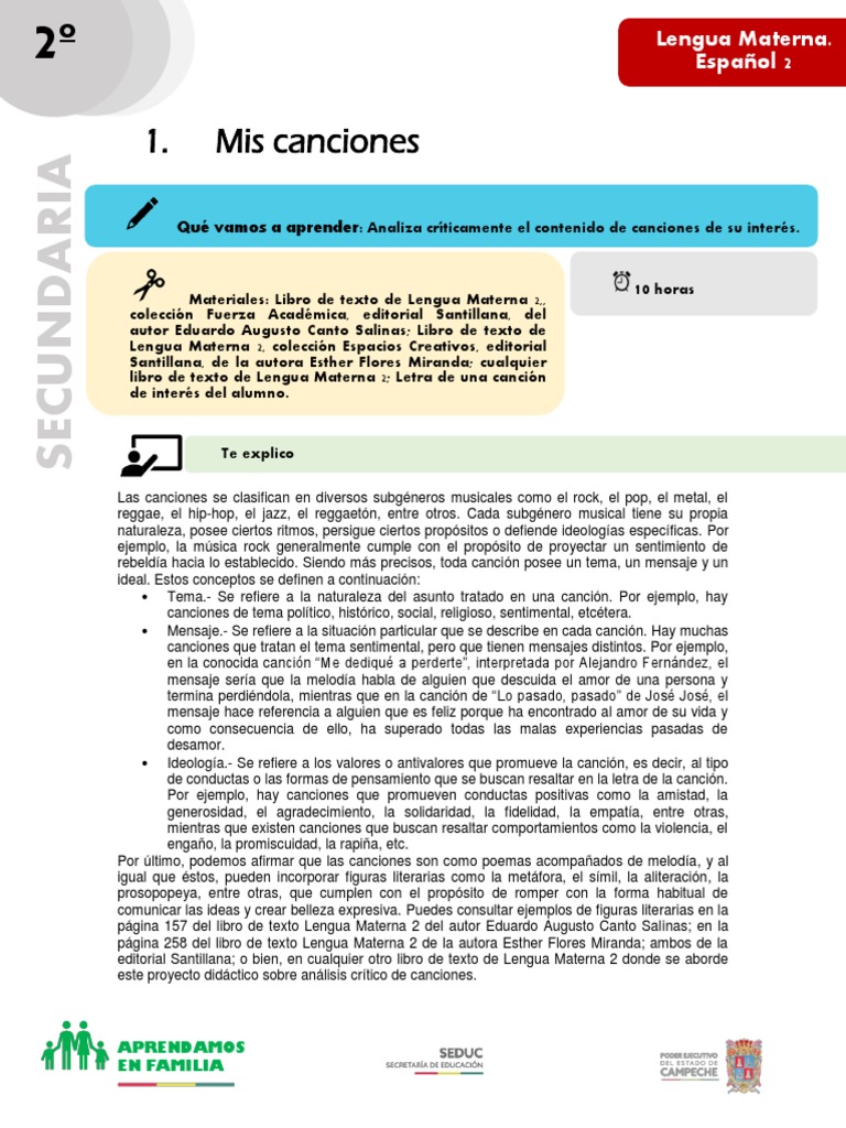 Mis Canciones: Qué Vamos A Aprender | PDF | Canciones | Letra