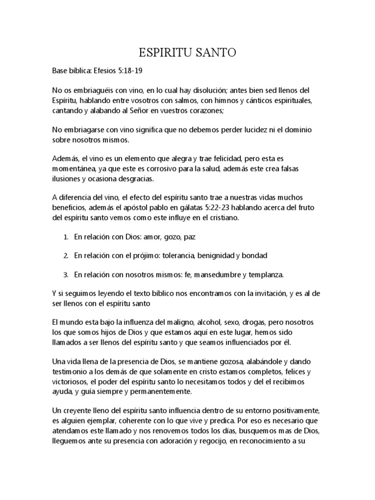 El ESPIRITU SANTO | PDF | espíritu Santo