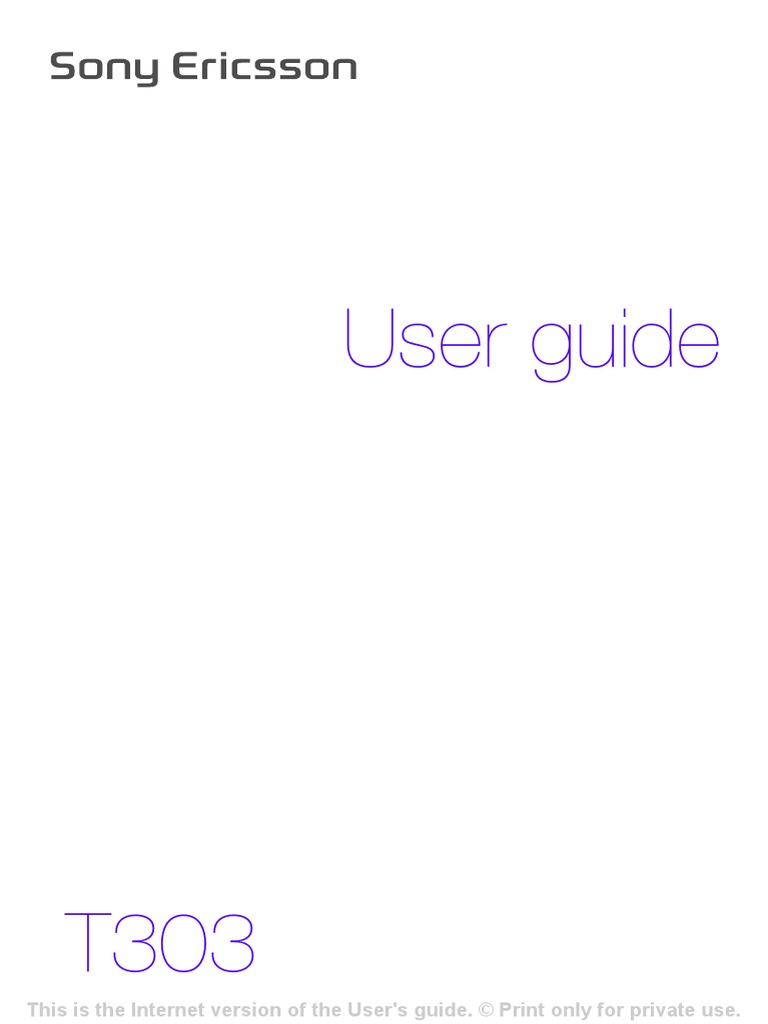 Sony Ericsson T303 | PDF | Personal Identification Number | Computer File