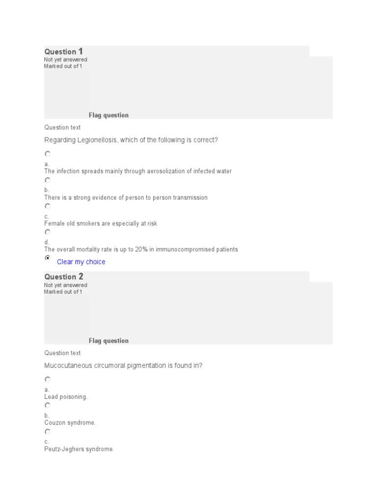 MCQ Review Questions on Various Medical Topics | PDF | Hepatitis | Heart