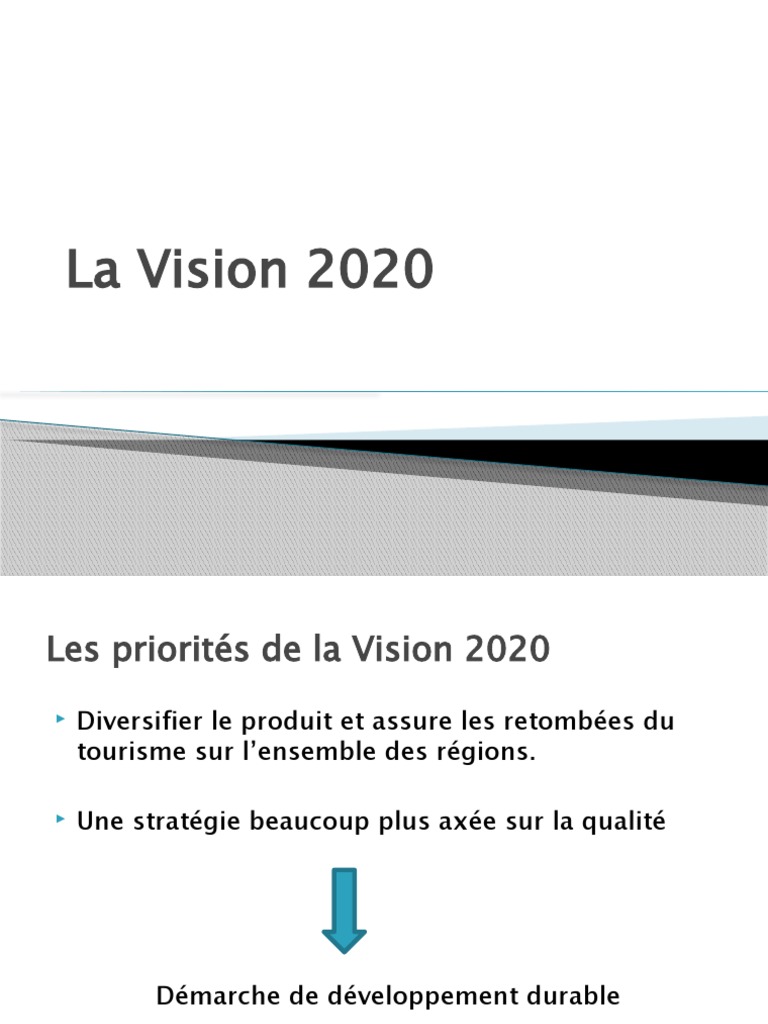 La Vision 2020 | PDF | Maroc | Tourisme