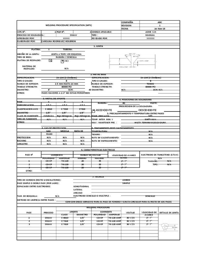 Soldadura Wps | PDF | Soldadura | Construcción